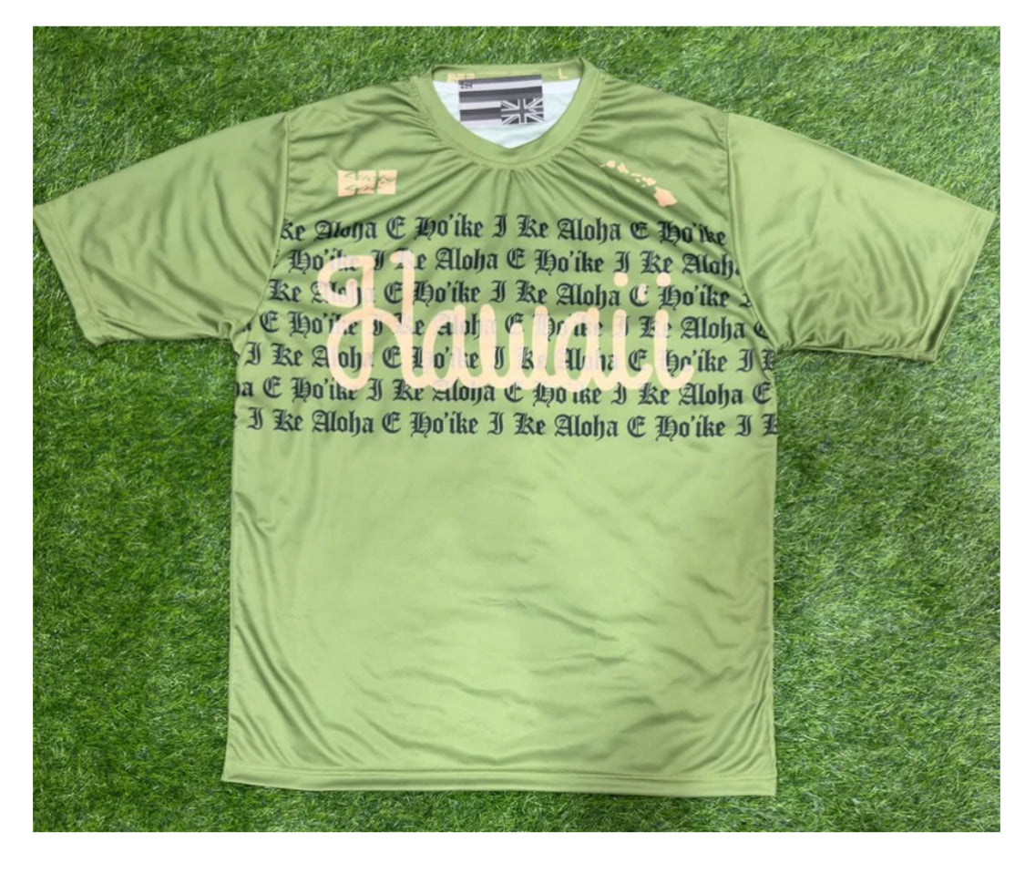 E Ho’ike I Ke Aloha (Show Your Aloha)- Army Green – Lucky Live HI Clothing